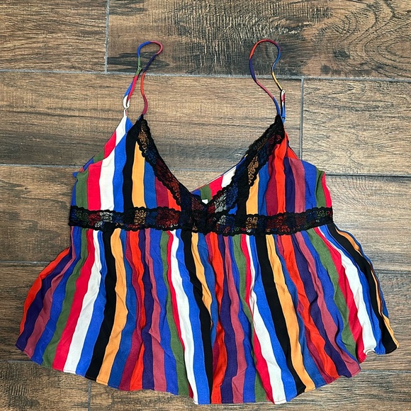Zara | Tops | Zara Trf Collection Striped Lace Cami | Poshmark